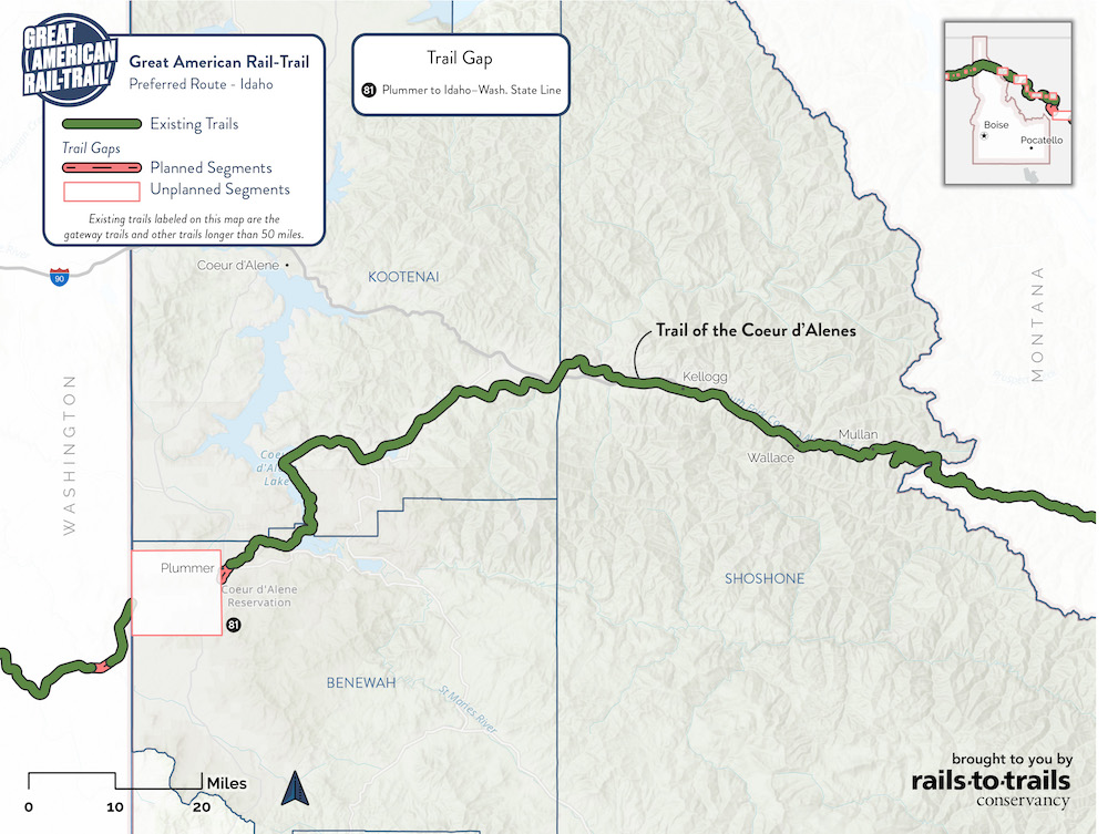 Great American Rail-Trail: Idaho - Rails to Trails Conservancy | Rails to Trails Conservancy